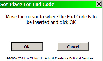 Edittools: Code Inserter